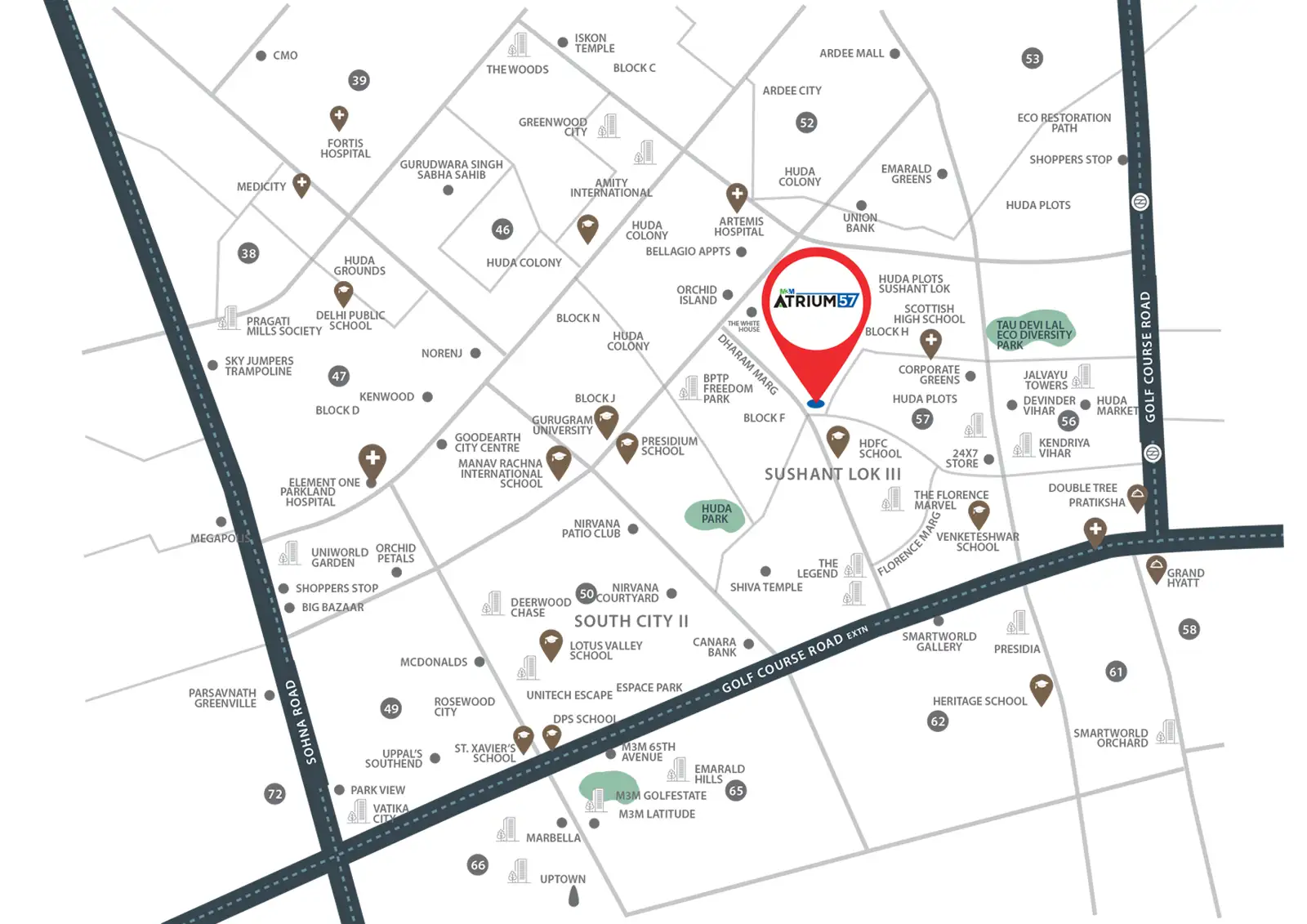 M3M Atrium 57 Sector 57 Gurgaon